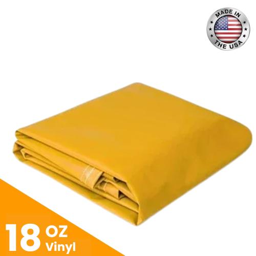 Yellow Super Heavy Duty Vinyl Tarps 18oz | TarpsPlus