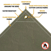 Fire Retardant Canvas Tarps – TarpsPlus
