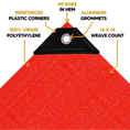 Red Heavy Duty Poly Tarps - Tarpsplus.com