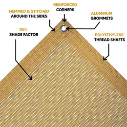 Tan Mesh Tarps