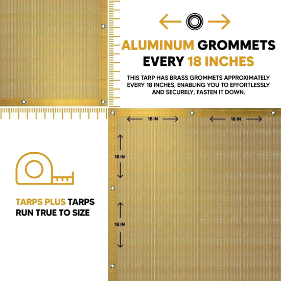 Tan Mesh Tarps